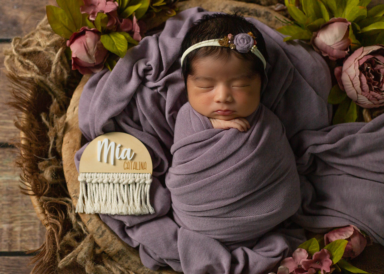 Mia Catalina Macrame Name Sign – Wood, Wit & Whimsy